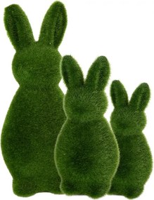 Zelená dekorativní figurka králíka Rabbit Flock Green M - Ø 9*21 cm