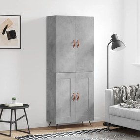 Skříň highboard betonově šedá 69,5x34x180 cm kompozitní dřevo
