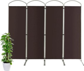 Costway Skládací 4panelový rozdělovač pro domácnost 221 x 51 x 188