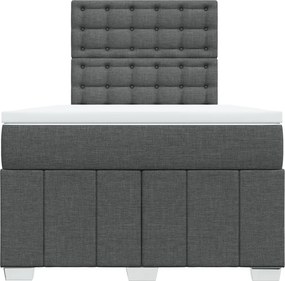 Box spring postel s matrací tmavě šedá 120x190 cm textil 3293922