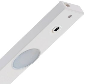 LED podskříňové světlo Peppa senzor, 55cm, bílá