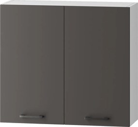 Casarredo - Komfort nábytek W80 h. skříňka 2-dveřová CARLO šedá/grafit