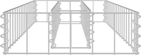 Gabionový vyvýšený záhon pozinkovaná ocel 90 x 30 x 10 cm 145628