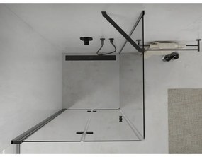 Mexen Lima skládací sprchový kout 100 x 100 cm, Průhledné, Černá - 856-100-100-70-00