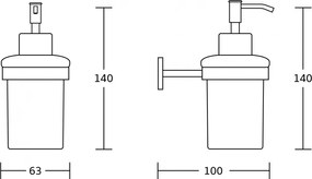Mexen příslušenství, ZOJA dávkovač mýdla, chromová, 70191388-00
