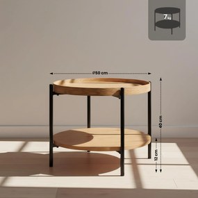 Konferenční stolek Corbitan 50 cm - natura