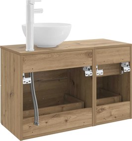 Sada koupelnového nábytku 2 ks Dub artisan Kompozitní dřevo 3403951