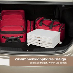 Costway 3-patrové úložné boxy s víkem a magnetickými průhlednými dveřmi