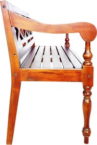 Lavice Batavia 123 cm masivní mahagon tmavě hnědá 337079