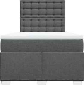 Box spring postel s matrací tmavě šedá 120x200 cm textil 3292770