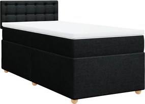 Box spring postel s matrací černá 80 x 200 cm textil 3288823