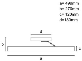 LED Stmívatelný přisazený lustr LED/75W/230V 3000-6500K černá + dálkové ovládání