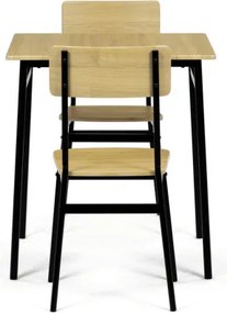 Jídelní stůl se dvěma židlemi AUT-O2121 OAK