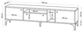 TV stolek Penny 180 cm dub