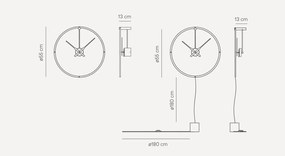 Nomon Ombra mini 55 cm - Designové nástěnné hodiny s LED podsvětlením v rámu