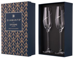 Diamante sklenice na šampaňské Silhouette City s kamínky Swarovski 210 ml 2KS