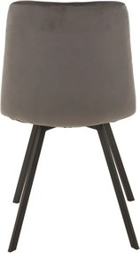 Šedá sametová jídelní židle Chair Morgan Grey - 45*54*86cm