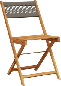 Skládací židle 6 ks, šedé, masivní akácie 3214605