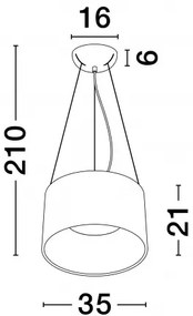 LED bílo-černé designové svítidlo Atil