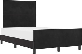 Postel s boxspringem s čelo Černá 120 x 190 cm samet 3344929
