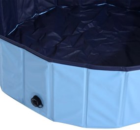 Goleto Skládací bazén pro psa 100 x 30 cm | modrý
