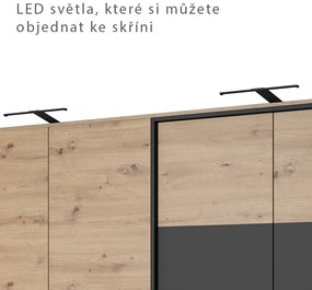Ložnice DECO | 4 díly | kraft zlatý/antracit