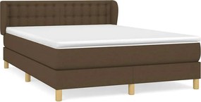 Box spring postel s matrací tmavě hnědá 140x190 cm textil 3127120