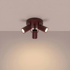 Sollux Lighting Stropní svítidlo RING 3P bordó