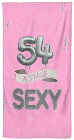 Osuška Stále sexy – růžová (věk: 54, Velikost osušky: 100x170cm)