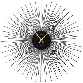 JVD Černé designové exkluzivní nástěnné hodiny JVD HJ102