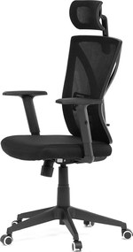 Autronic Židle kancelářská, černá mesh, plastový kříž KA-Q851 BK