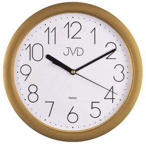 JVD Zlaté netikající tiché nástěnné hodiny  JVD HP612.26