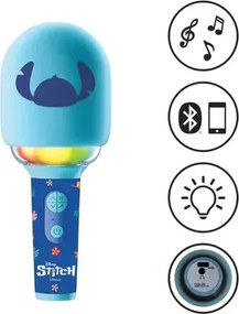 LEXIBOOK Svítící karaoke mikrofon Stitch / Bluetooth / LED podsvícení