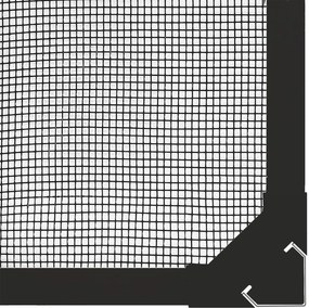 Magnetická okenní síť proti hmyzu antracitová 130 x 150 cm 153856