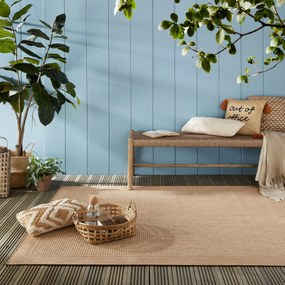 Kusový koberec Aruba Alfresco Weave Natural – na von aj na doma, 80x150, béžová, chodba / predsieň, Flair Rugs