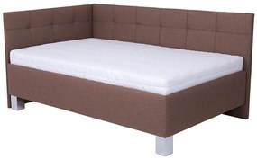 Čalouněná postel s úložným prostorem bez matrace MARIA PETITE 120x200 cm hnědá 8590828933465