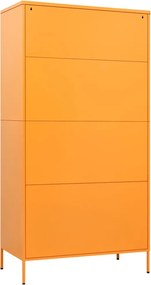 Šatní skříň hořčicově žlutá 90 x 50 x 180 cm ocel 336245