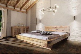 MRAVA, s.r.o. Dvoulůžková postel ELISA - smrk rustik ROZMĚR: 180 x 200 cm / smrk rustik