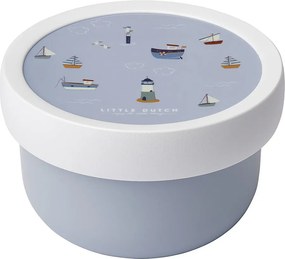 Bílý/světle modrý plastový dětský svačinový box Sailors Bay by Little Dutch – Mepal