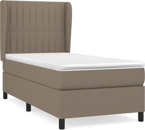 Box spring postel s matrací taupe 80x200 cm textil 3128081