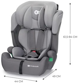KINDERKRAFT - Autosedačka COMFORT UP i-Size (76-150 cm) světle šedá