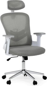 Ergonomická kancelářská židle EMILIE - šedá síťovina