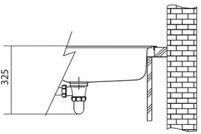 Franke Malta BSG 611-78/39 Granitový dřez s odkapem oboustranné provedení, 78x43,5cm, kašmír, 114.0494.784
