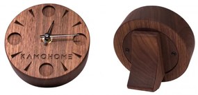 Kamohome Stolní hodiny SAGITTA - masivní drevo Průměr hodin: 12 cm, Materiál: Ořech evropský