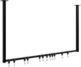 Šatní tyč Fenton 100x60 cm Sada 12 ks – černá