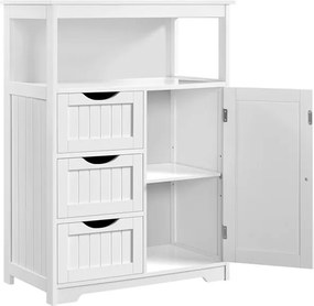Koupelnová skříňka – bílá, 66 cm (délka) × 35 cm (šířka) × 90 cm (výška) (267062598167)