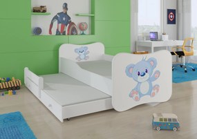 Dětská postel s matracemi GONZALO II 160x80 Motiv: MODRÝ MEDVĚD
