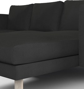 Potah na pohovku IKEA Norsborg 3-místná se šezlongem barva černá látka pletený vzor
