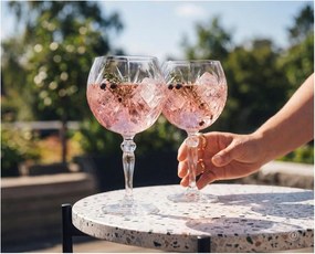Křišťálové skleničky v sadě 4 ks na gin 650 ml Melodia – Lyngby Glas