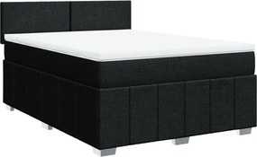 Box spring postel s matrací černá 160x200 cm textil 3289414